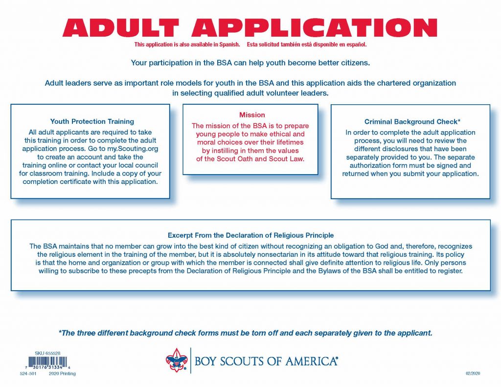 Only Complete Adult Applications will be Accepted | Signs Up!